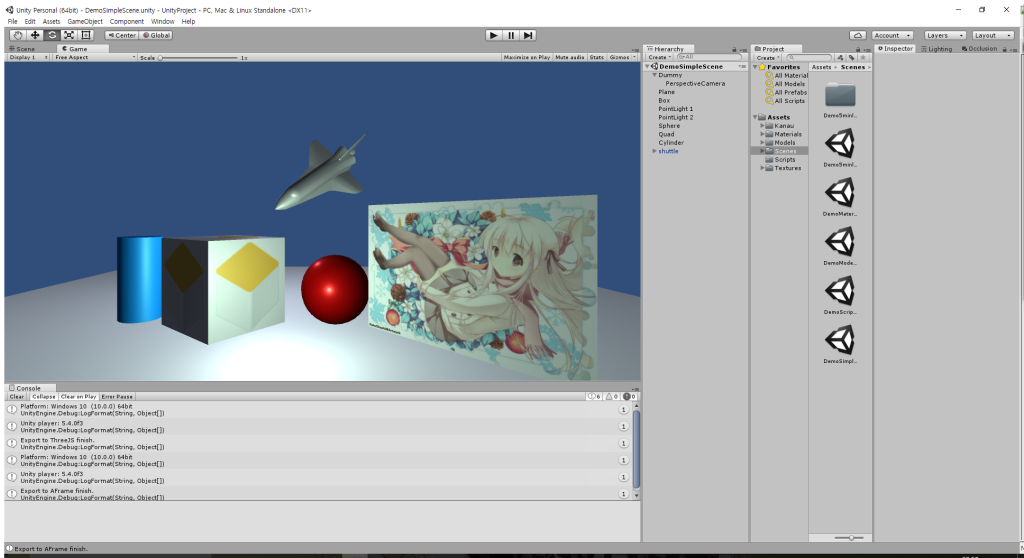 Exported To Three js